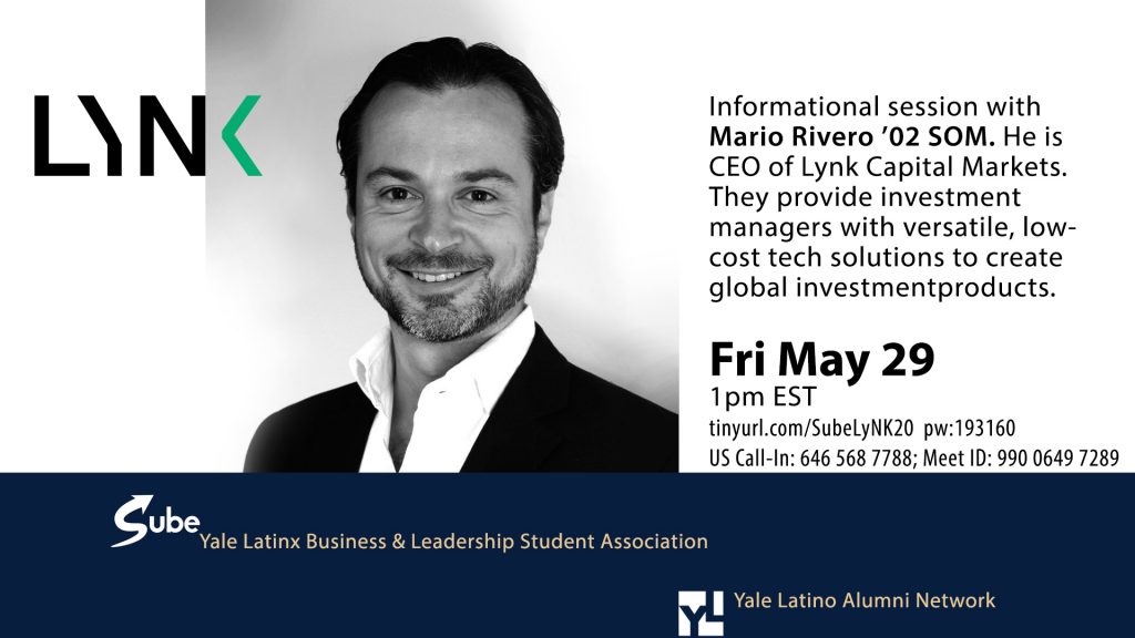 Mario Rivero: Tech to Create Global Investment Products - Yale Latino ...